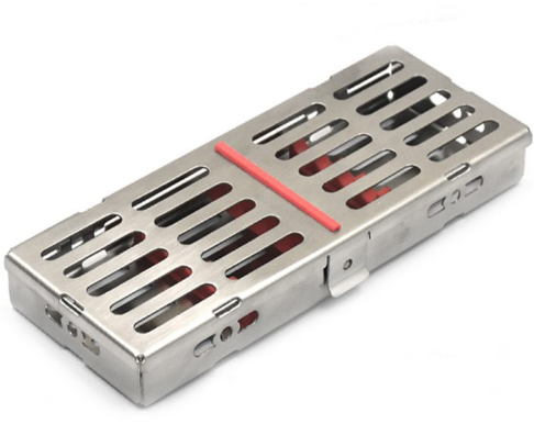 Cassette tray complete with silicone insert frame for 5 instruments ...